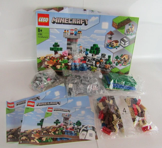LEGO MINECRAFT THE Crafting box 3.0 Set 21161 Box And Three Bags Are ...