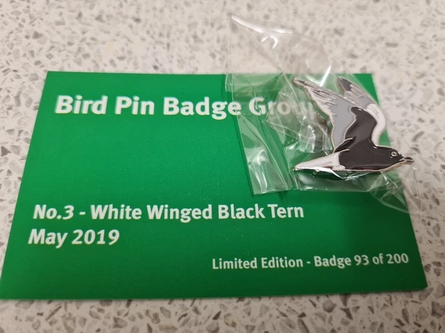 WHITE-WINGED BLACK - Pin Design 3 - Bird Pin Group - Enamel Pin Badge ...
