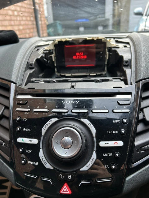 FORD FIESTA MK7.5 MK7 SONY RADIO STEREO & SCREEN DISPLAY TITANIUM ST ...
