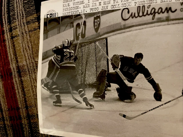 1971 TEAM USA Hockey Carl Wetzel World Championships Nhl Wha Goalie ...