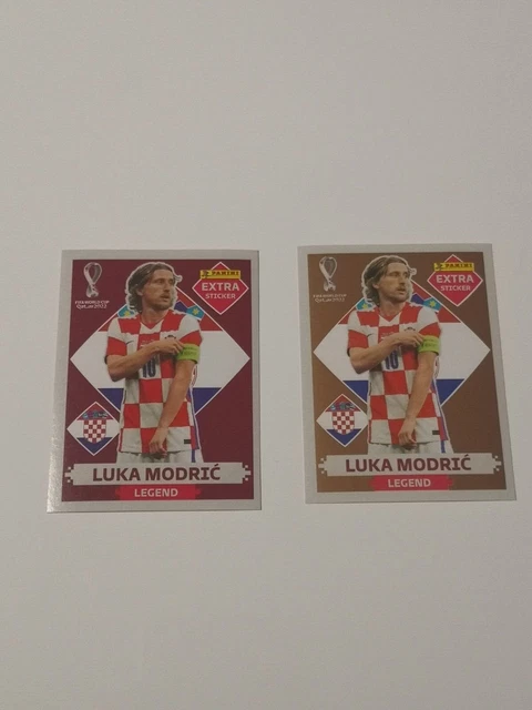 PANINI FIFA WM 2022 Qatar EXTRA STICKER Luka Modric - Bronze & Burgund ...