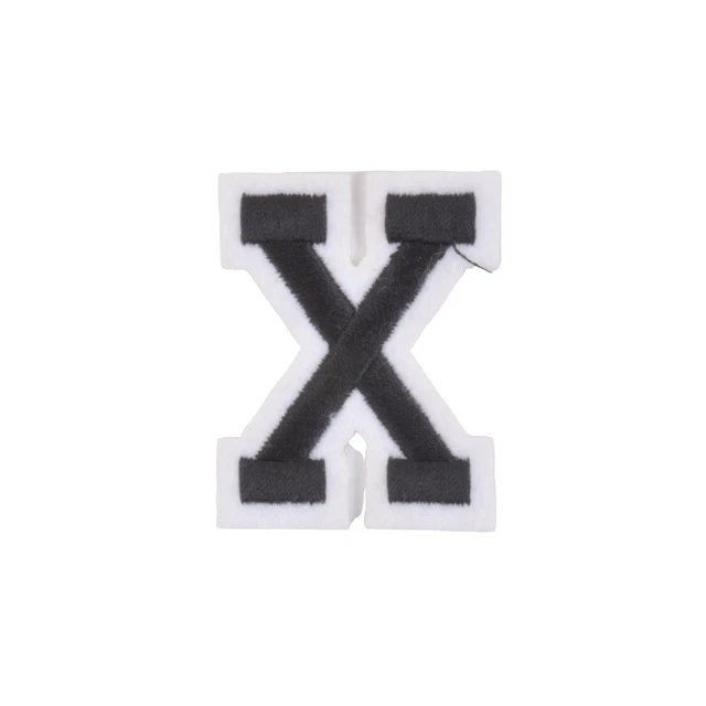 VARSITY LETTER X Iron On Patch/Badge/Applique/Transfer A-Z Alphabet ...