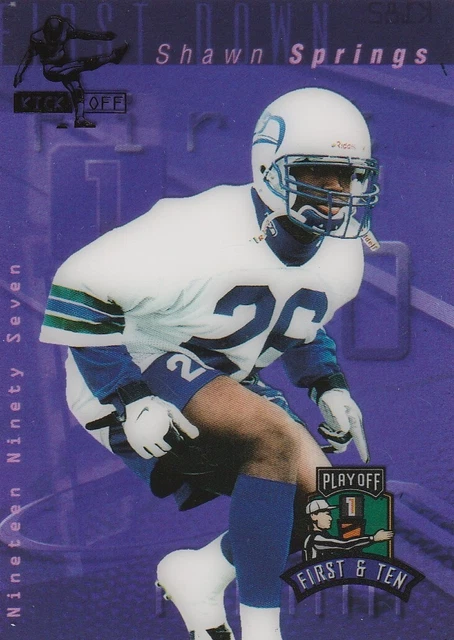 SHAWN SPRINGS *1997 Playoff First & Ten *Koff Rookie Carte #K182 *Seahawks EUR 0,90 - PicClick FR