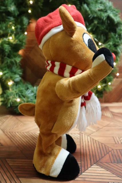 GEMMY RUDOLPH RED Nosed Reindeer Singing Dancing Side Stepper Animated ...