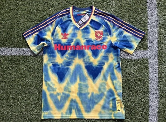VINTAGE GENUINE ARSENAL Away Football Human Race Size Large Bruised ...