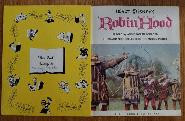 WALT DISNEY'S ROBIN HOOD ~ LITTLE GOLDEN BOOK ~ MICKEY MOUSE CLUB BOOK ...