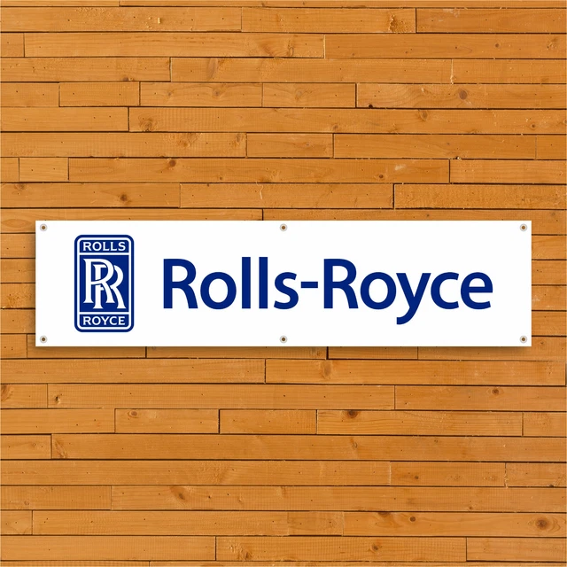 ROLLS-ROYCE LOGO PVC Banner Garage Werkstatt Schild Fahrbahn Display ...