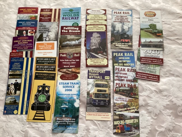 28 RAILWAY/TRANSPORT LEAFLETS/PAMPHLETS/TIMETABLES - Midlands England £ ...