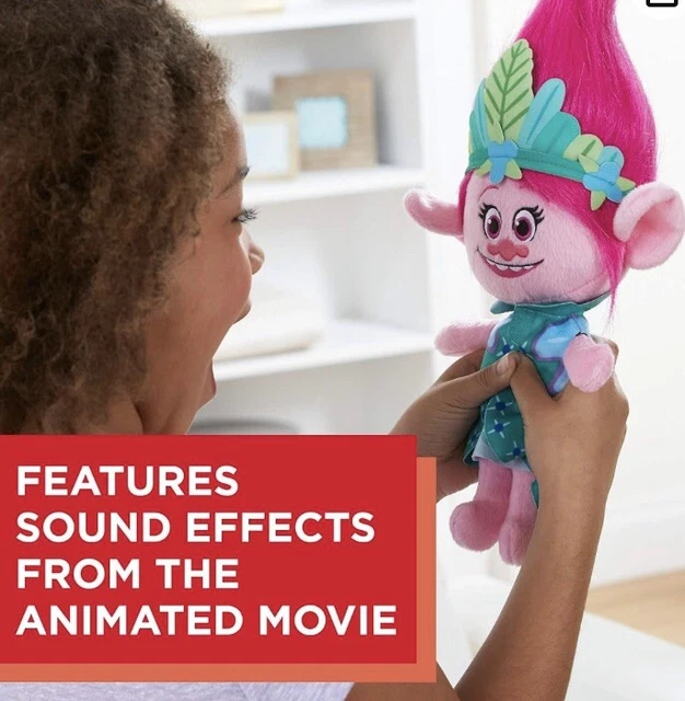 RARE VINTAGE DREAMWORKS Trolls Plush Talking POPPY Troll Boxed With ...