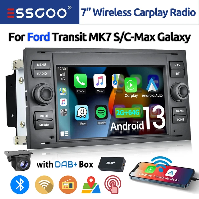 DAB+ APPLE CARPLAY For Ford Transit MK7 Android13 Car GPS Stereo Head ...