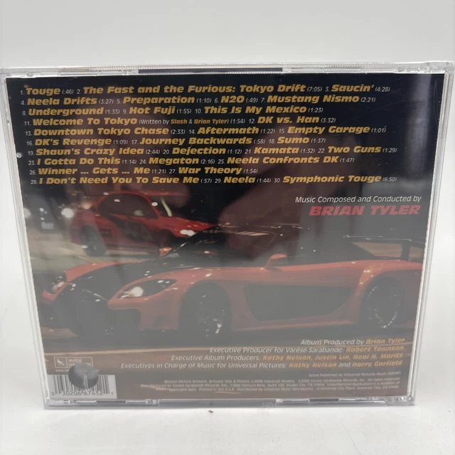 THE FAST AND the Furious Tokyo Drift (Original Score) by Brian Tyler (CD New) £17.89 - PicClick UK