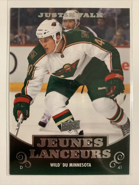 2010-11 UPPER DECK Young Guns FRANÇAIS #229 Justin Falk YG RC Minnesota ...