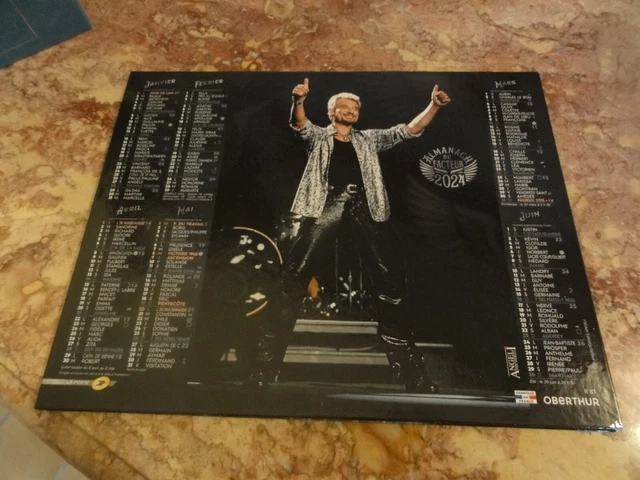 JOHNNY HALLYDAY .2024 .ALMANACH CALENDRIER LA POSTE . Oberthur. neuf ...