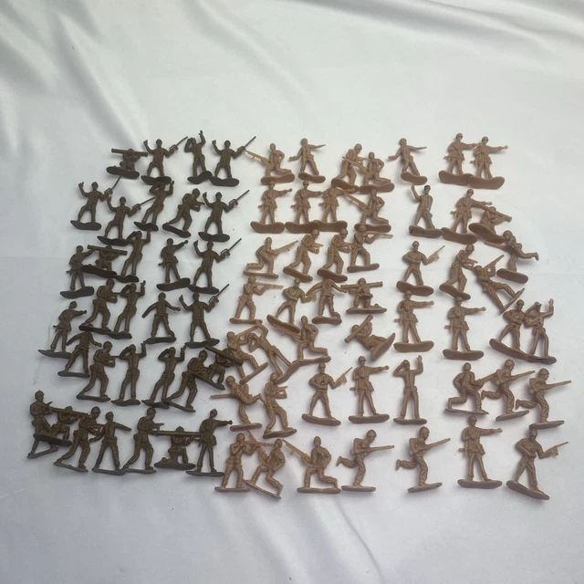 WW2 PLASTIC US ARMY MEN HUGE LOT JA-RU (180351) soldiers WWII WORLD WAR ...