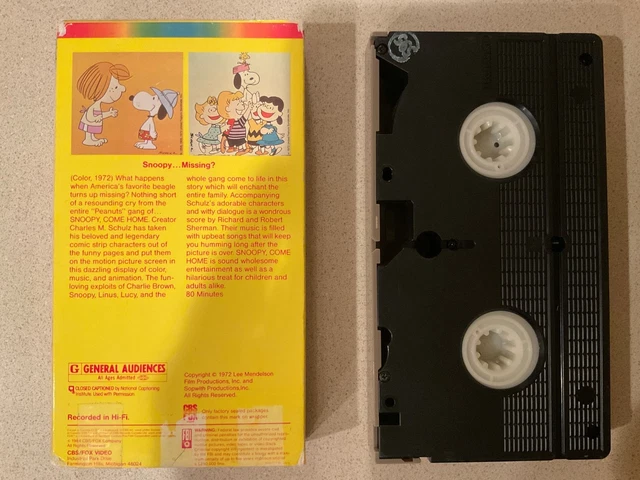 SNOOPY, COME HOME (VHS, 1984, CBS Fox) £13.33 - PicClick UK