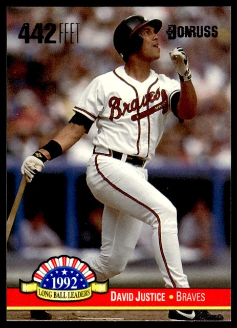 1993 DONRUSS LONG Ball Leaders David Justice Atlanta Braves #LL-5 EUR 2 ...