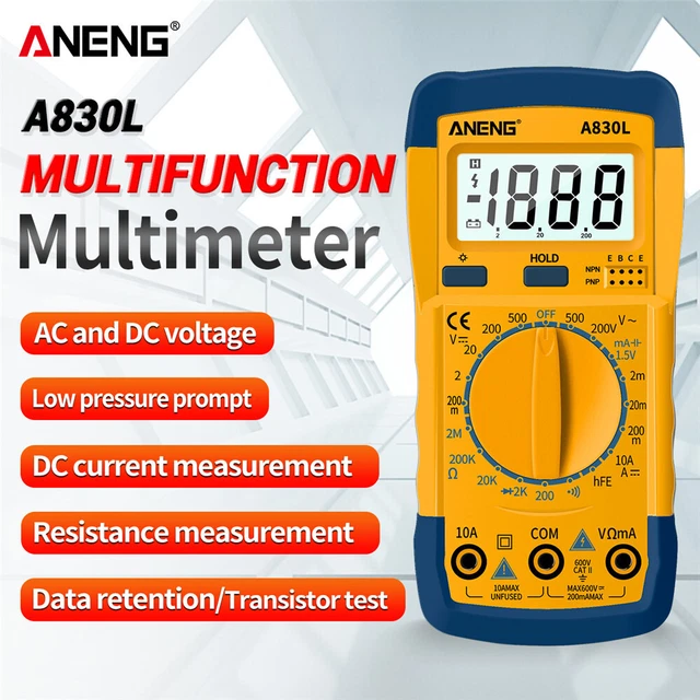 A830L DIGITAL MULTIMETER Amper Gauge Buzzer Measuring Instruments ...