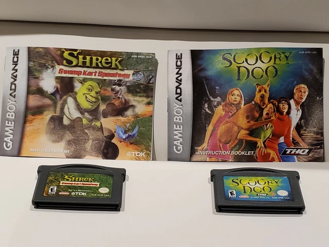 SHREK SWAMP KART Speedway and Scooby Doo (Nintendo Game Boy Advance GBA ...