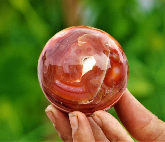60 MM BOULE de cornaline rouge cristal quartz guérison énergie ...
