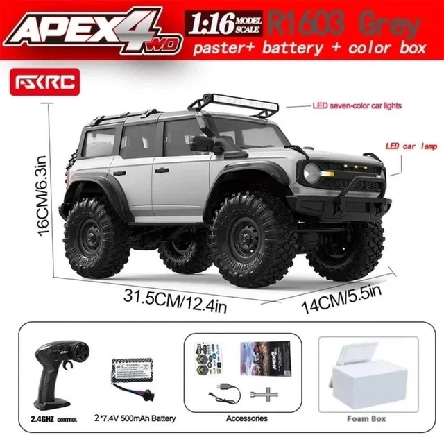 HB R1603 RC Crawler 1/16 Rtr With Led 2.4G Rock Buggy Off Road With ...