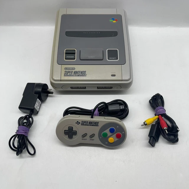 SUPER NINTENDO ENTERTAINMENT System SNES Console with Controller and ...