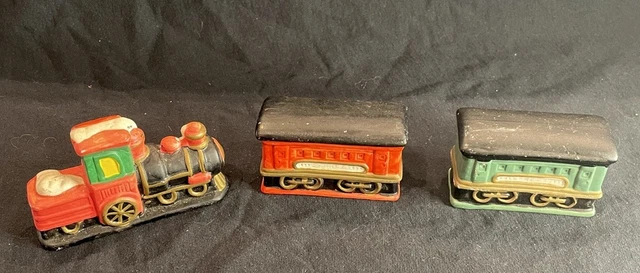 VINTAGE RETRO EXPRESS porcelain Christmas Holiday Train Set £10.69 ...