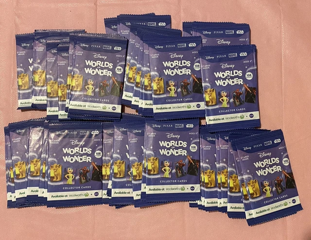 WOOLWORTHS 2024 DISNEY Worlds Of Wonder (x60 Packs Unopened) Collector ...