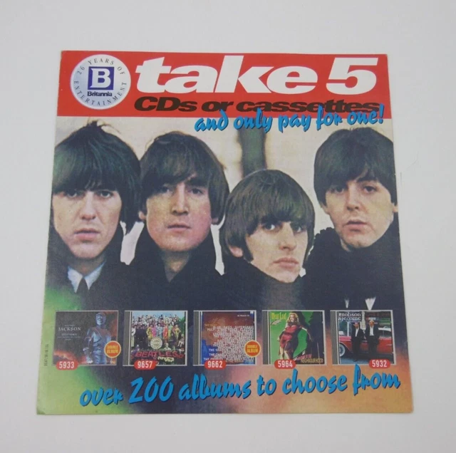 BRITANNIA MUSIC CLUB Leaflet Flyer Catalogue CDs Cassettes The Beatles ...