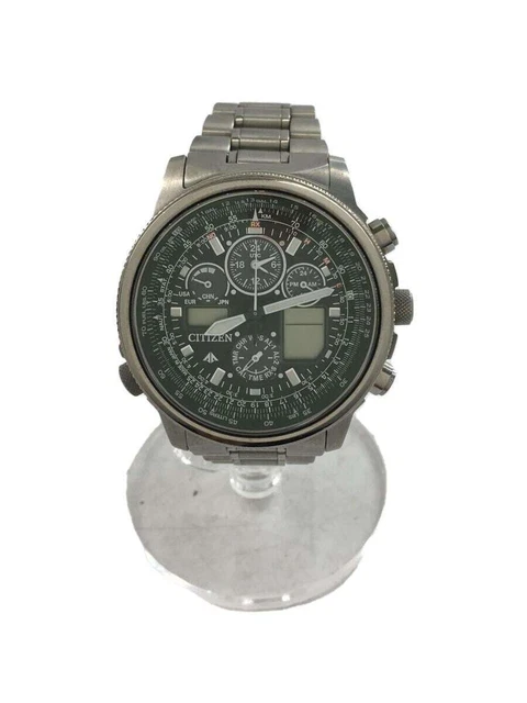CITIZEN PROMASTER U680-T016677 Eco-Drive Digi-Ana Black Slv Quartz Mens ...