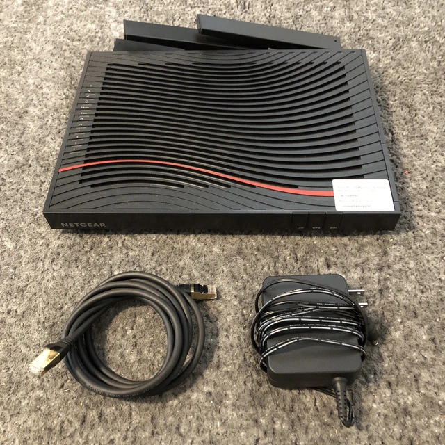 NETGEAR C7800 NIGHTHAWK X4S AC3200 WiFi Cable Modem Router W/ Power ...