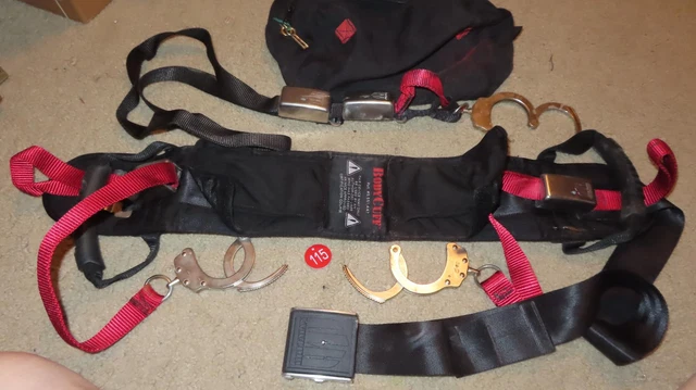 UNIVERSAL FULL RESTRAINT SYSTEM BODY CUFF BC100 HANDCUFFS w/ KEY'S USED ...