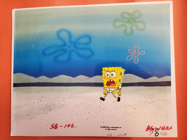 SPONGEBOB SQUAREPANTS ORIGINAL Production Cel Cell Animation Art Nm EUR ...