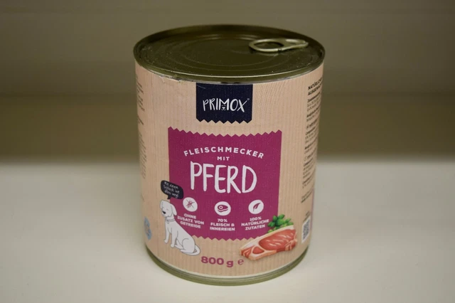 6 DOSEN A 800g PRIMOX HUNDE NASSFUTTER MIT PFERD NEU OVP 436380 EUR 15 ...
