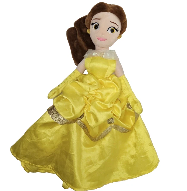 DISNEY BELLE TY Beanie Plush Princess Large Soft Doll Yellow Gold Gown ...