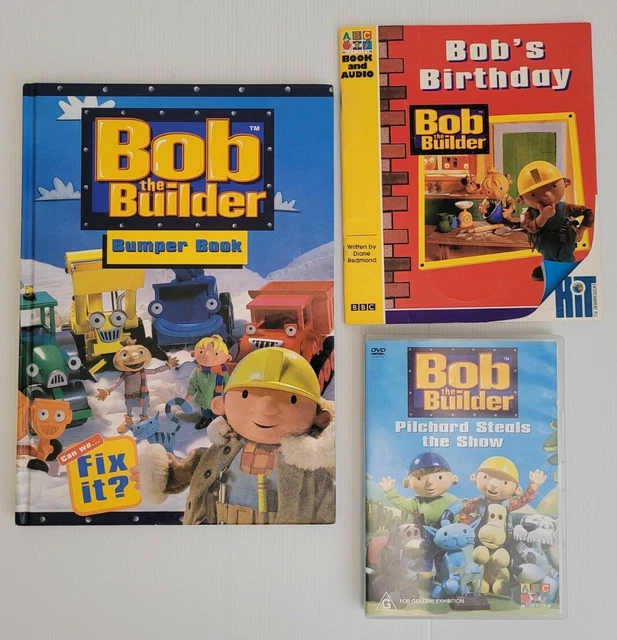 BOB THE BUILDER Dvd & 2 Books-Bob's Birthday PB & Bob the Builder ...