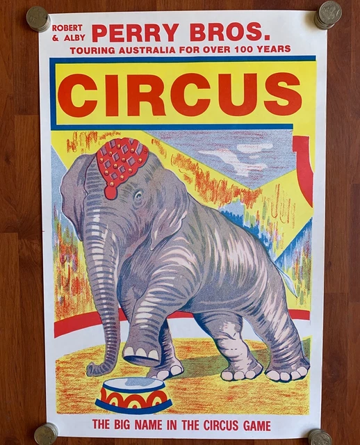 ROBERT & ALBY PERRY BROS Genuine Vintage Australian Circus Tour poster ...