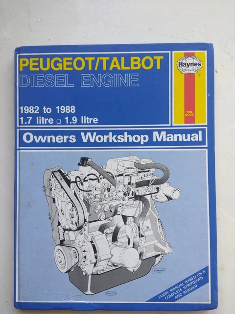 PEUGEOT TALBOT 1982-1988 Haynes Manuale Proprietari Officina Motore ...