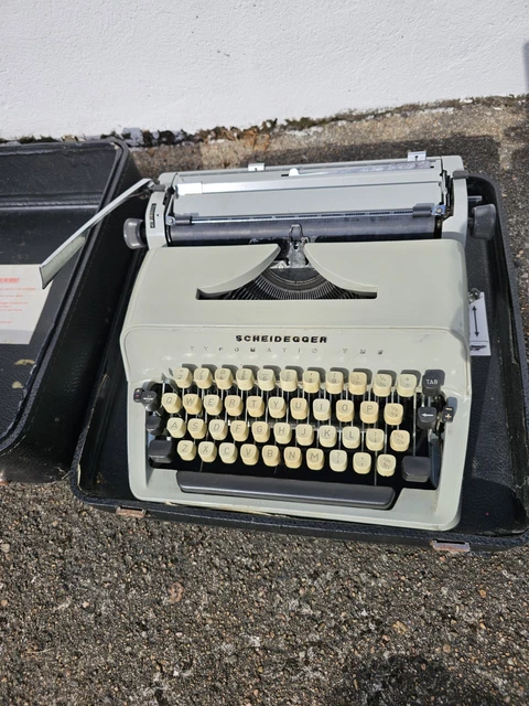 VINTAGE FUNCTIONAL SCHEIDEGGER Typomatic TMS Star Typer Typewriter Case ...