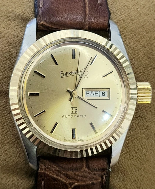 EBERHARD & CO automatic watch hf Day Date gold & steel EUR 299,00 ...