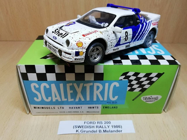 SCALEXTRIC FORD RS 200 Swedish Rally 1989 K.Grundel B.Melander ALTAYA ...