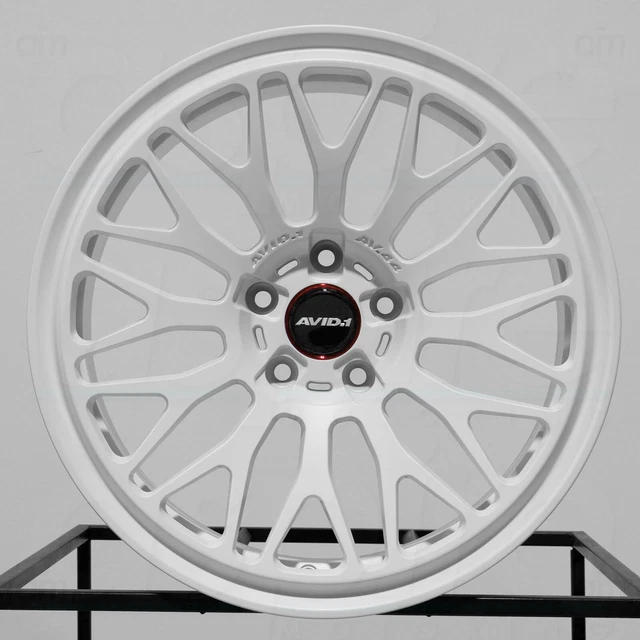 4-NEW 18& AVID1 AV44 Wheels 18x8.5/18x9.5 5x114.3 35/35 White Staggered ...