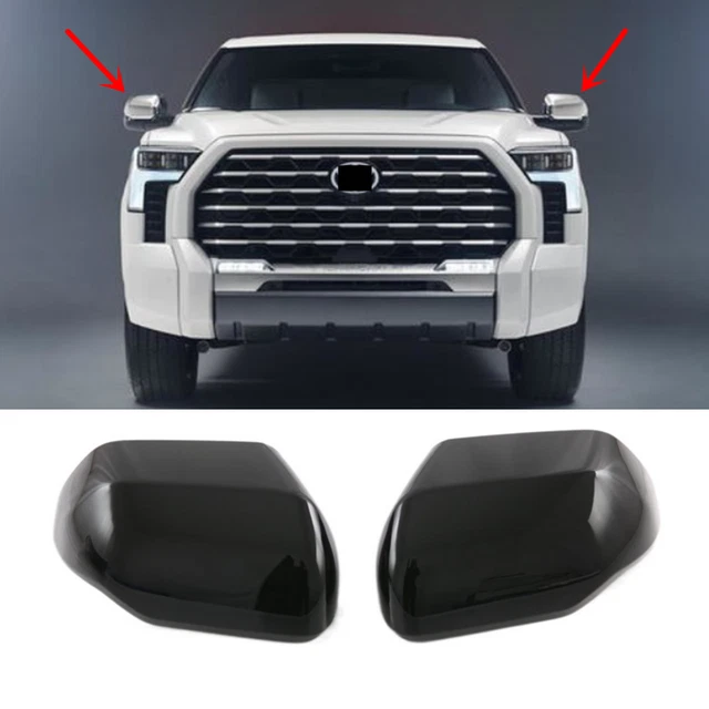 FOR TOYOTA TUNDRA 2022 2023 2024 Bright Black Side Mirrors Rearview ...