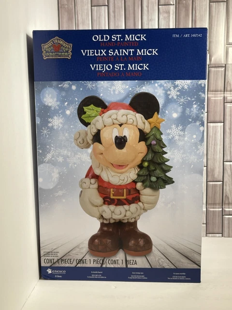 DISNEY TRADITIONS 17” Mickey Mouse Old St. Mick Christmas Jim Shore New ...