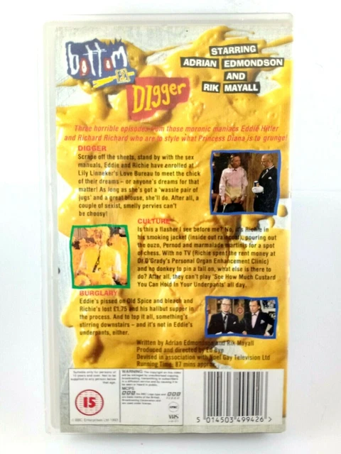 BOTTOM 2 DIGGER VHS PAL Rated MA 15+ BBC Video 87 Min 3 Episodes. £11. ...