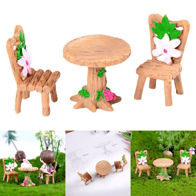 MEUBLES MINIATURES MAISON de poupée tables et chaises accessoire de jardin de f EUR 7,80 ...