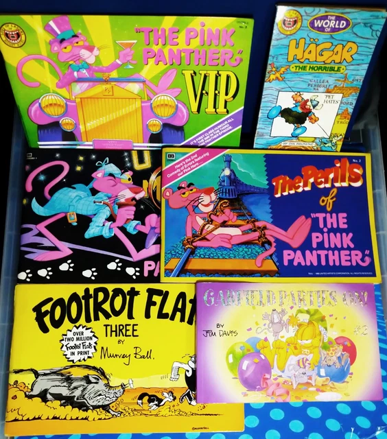 PINK PANTHERX3, GARFIELD, Footrot Flats, Hagar Comic Books. $10.00 ...
