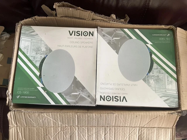 VISION CS-1900 CEILING Speakers X2 with Control Module Pair Brand New £ ...