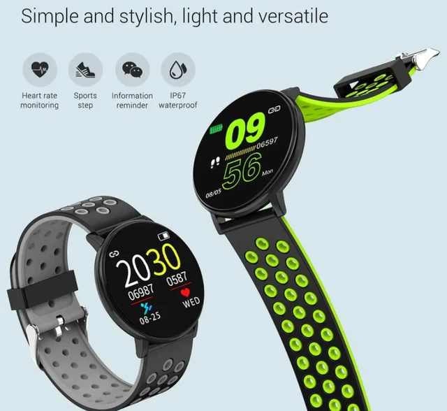 SMARTWATCH CON NOTIFICHE Whatsapp Contapassi Calorie Monitor Sonno ...