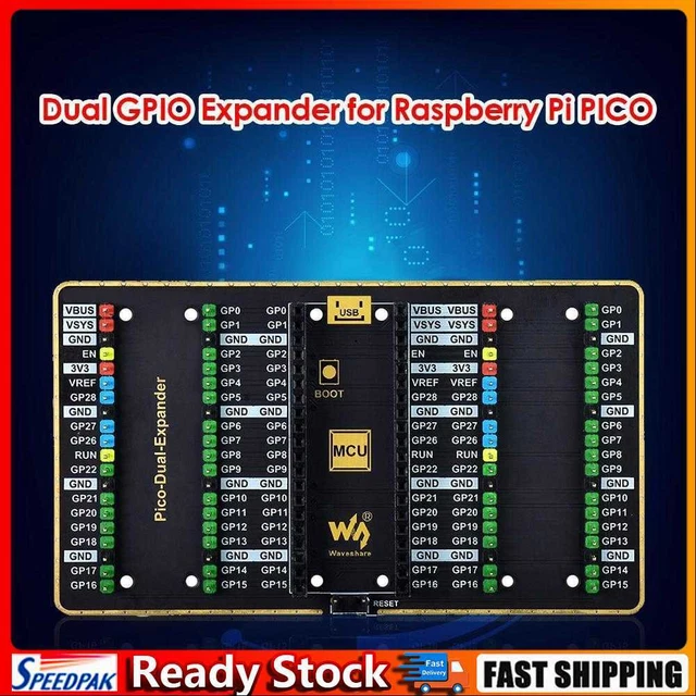DUAL GPIO EXPANDER Module Board for Raspberry Pi PICO Two Sets of Male ...