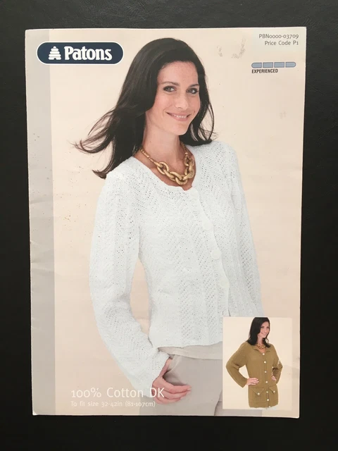 PATONS KNITTING PATTERN PBN03709 - Ladies Jacket & Cardigan 32-42 inch ...